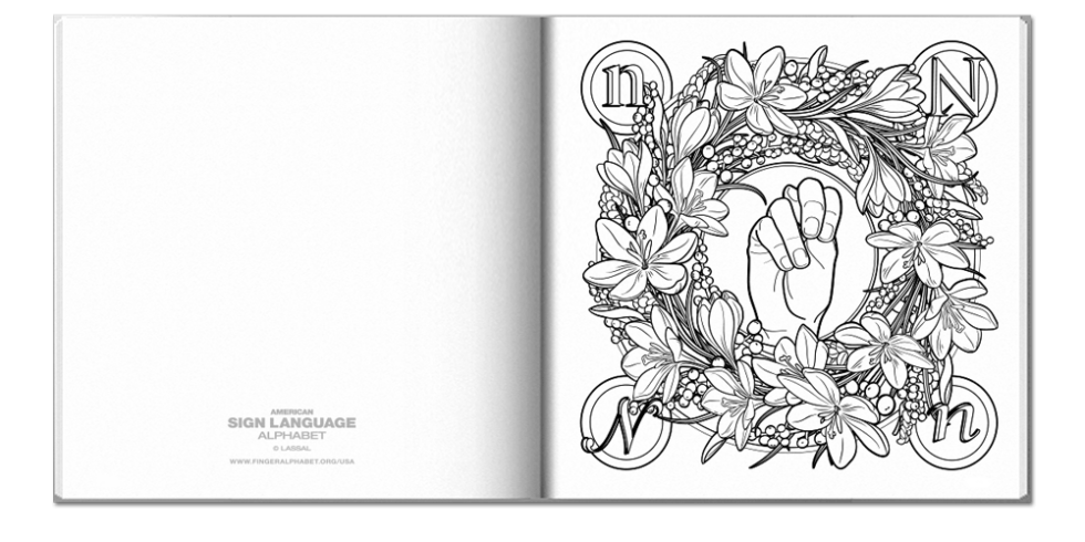 ASL Manual Alphabet Coloring Book | fingeralphabet.org