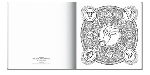 AUSLAN Australian MANUAL ALPHABET COLOURING BOOK | fingeralphabet.org